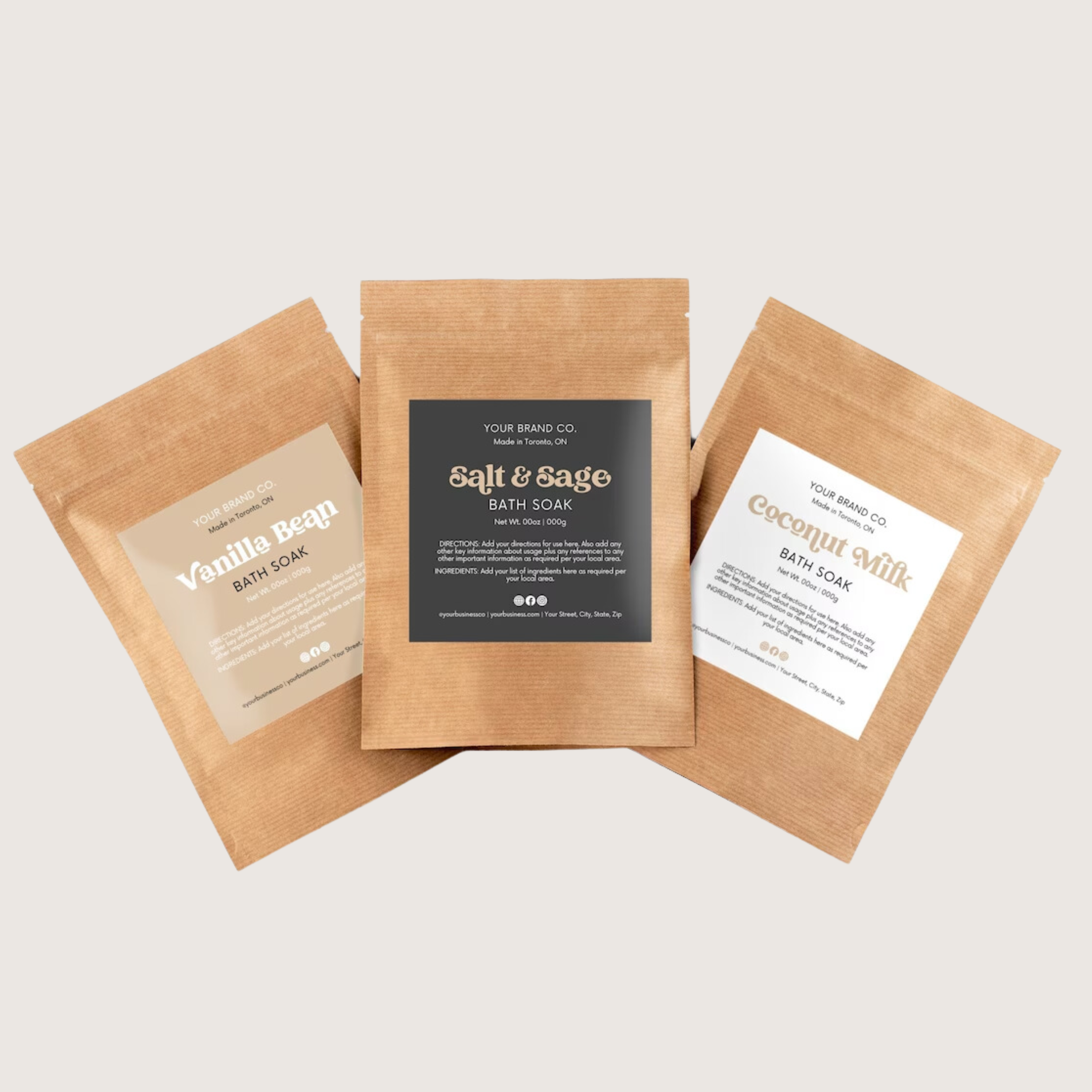 Private Label Bath Soak - Customize with Flowers, Herbs, Clays ...